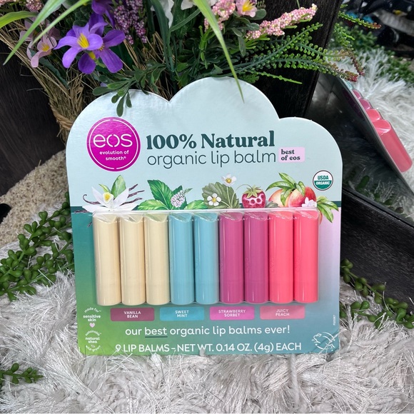 eos | Makeup | 24new Eos Organic 9 Pack Lip Balm Variety Moisturizer ...